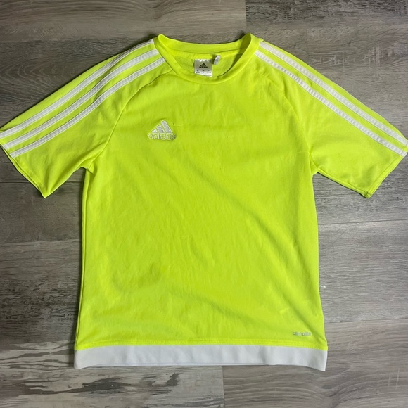 adidas | Shirts & Tops | 32 Adidas Kids Neon Yellow Tshirt | Poshmark